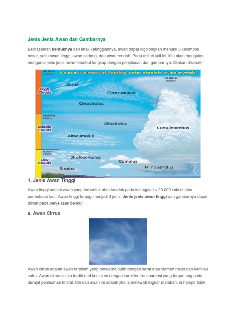 Macam-Macam Awan | PDF