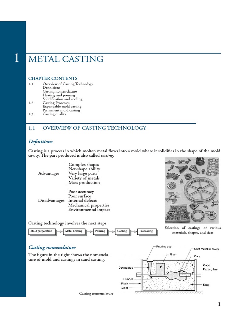 Casting Lecture Note | PDF | Casting (Metalworking) | Plastic