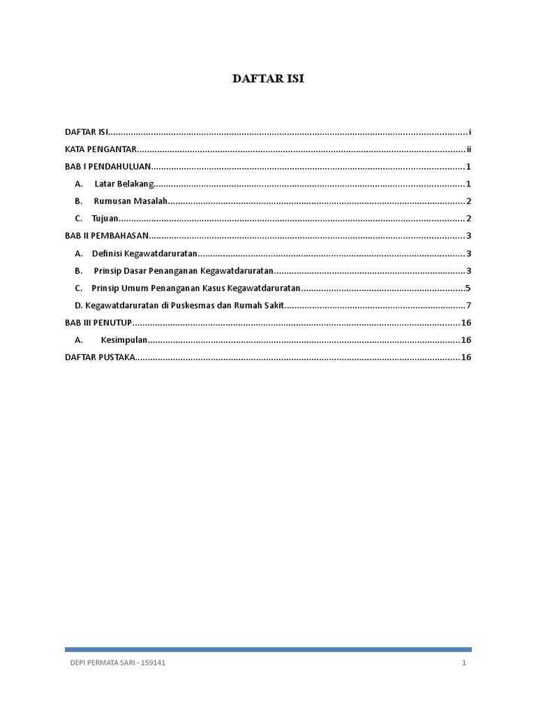 Makalah Kegawatdaruratan Depi | PDF