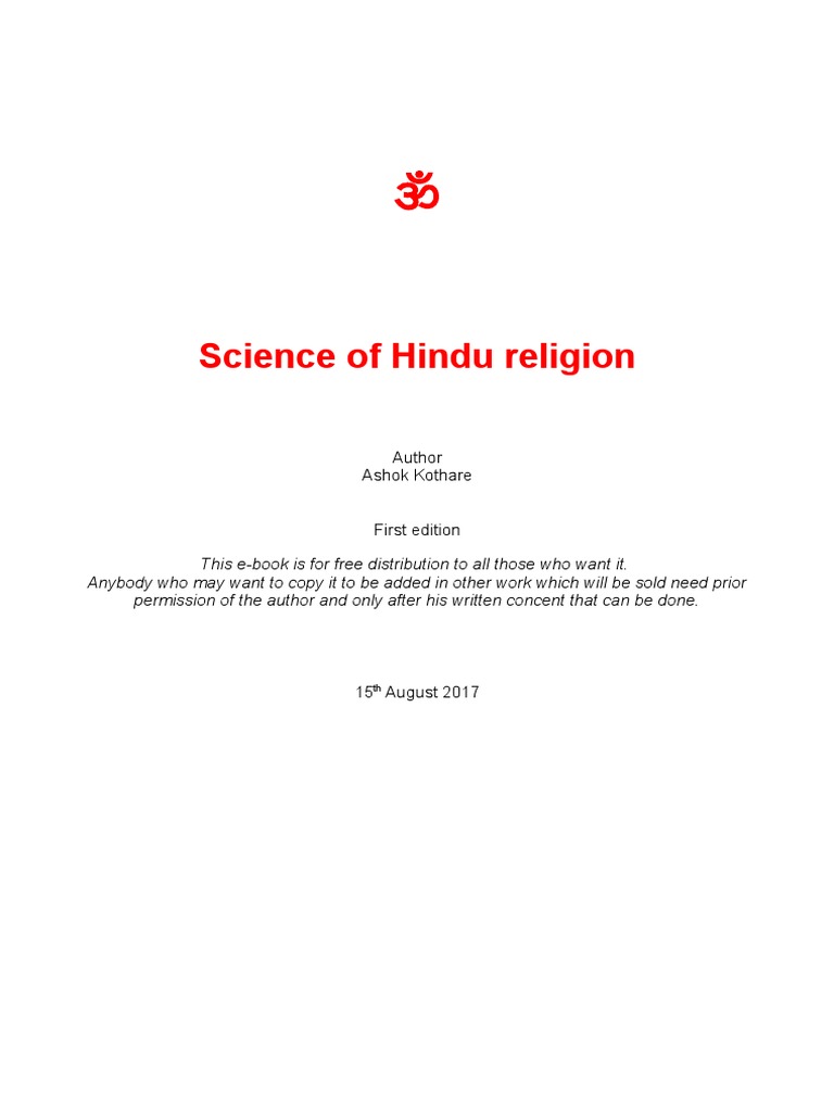 Science of Hindu Religion | PDF | Monism | God