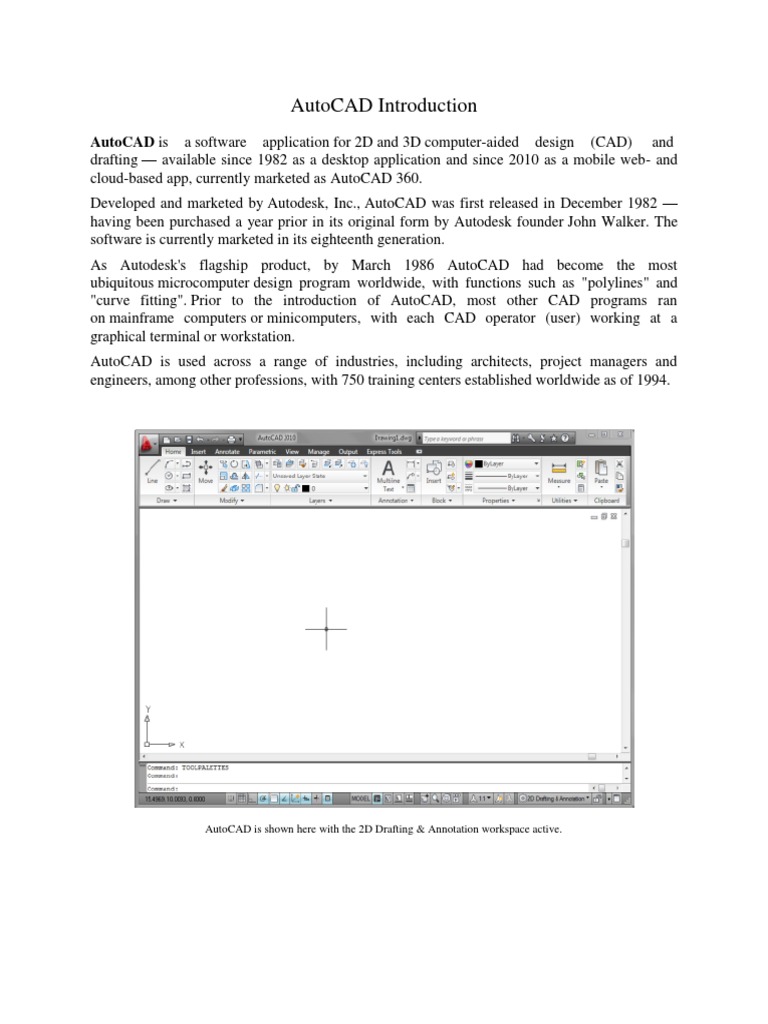 Autocad Intro | PDF | Auto Cad | Autodesk
