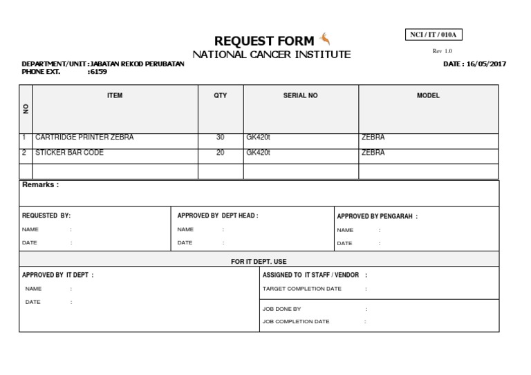 Request Form | PDF