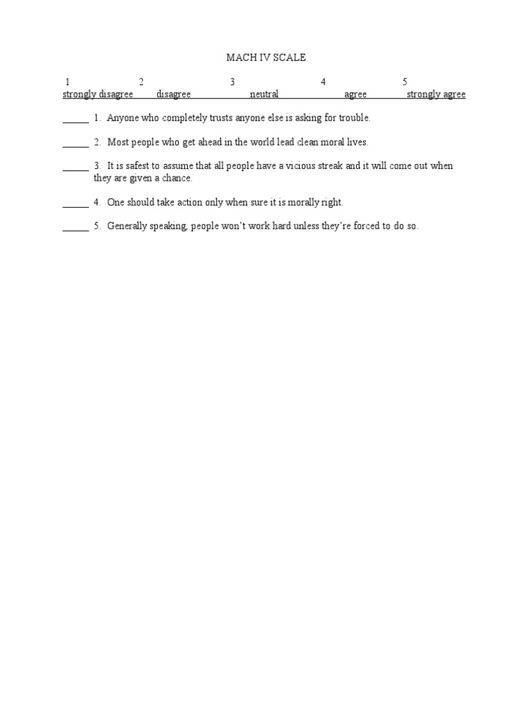 MACH IV SCALE RESULTS | PDF