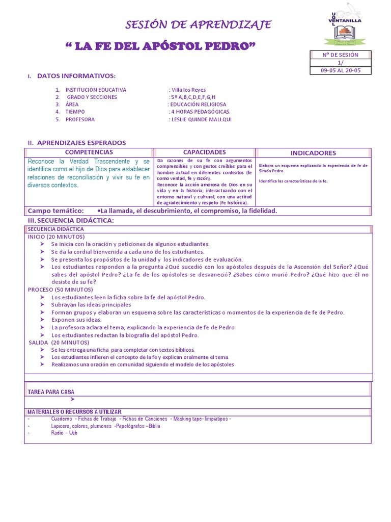 La Fe De Pedro Pdf Fe San Pedro