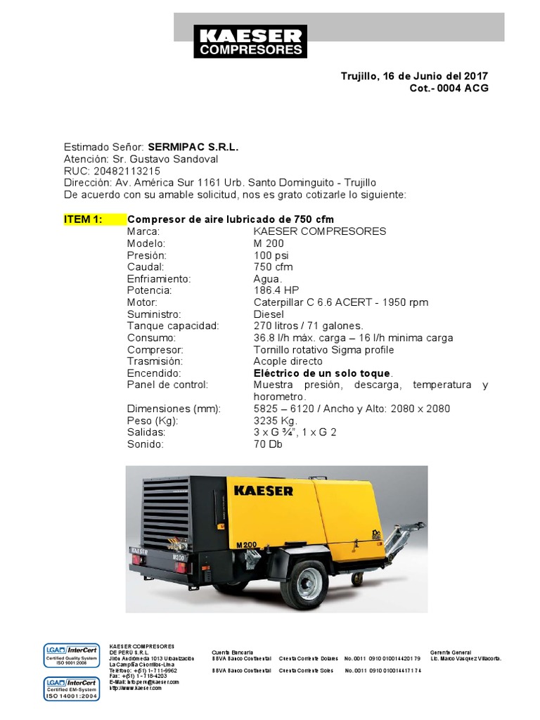 Cot - 0004 M200 750 CFM | PDF | Science | Tecnología (general)