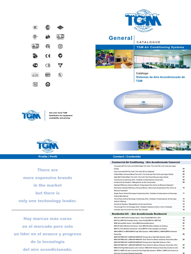 TGMCatalogue PDF | PDF | Air Conditioning | Gas Compressor