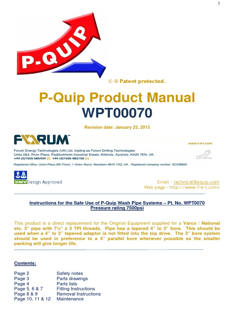 Washpipe WPT00070 (NOV Etc.7.50 Inch Thread X 4 Tapered To 3 Inch Bore ...