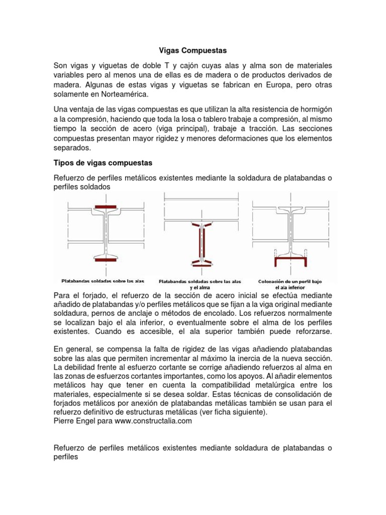 Vigas Compuestas | PDF | Acero | Soldadura
