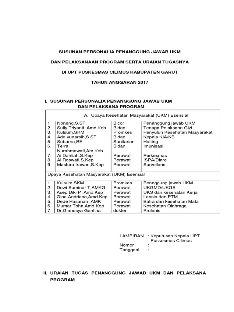 5.3.3EP1 Tentang Lampiran Uraian Tugas | PDF