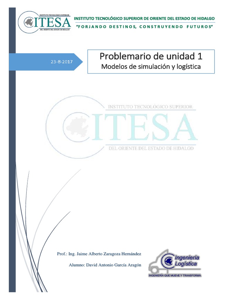 Problemario Modelos de Simulación y Logística | PDF | Transporte ferroviario | Transporte