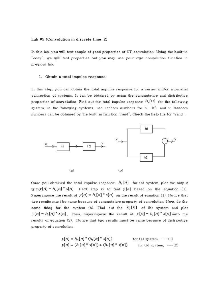 Lab 5 | PDF | Convolution | Signal Processing
