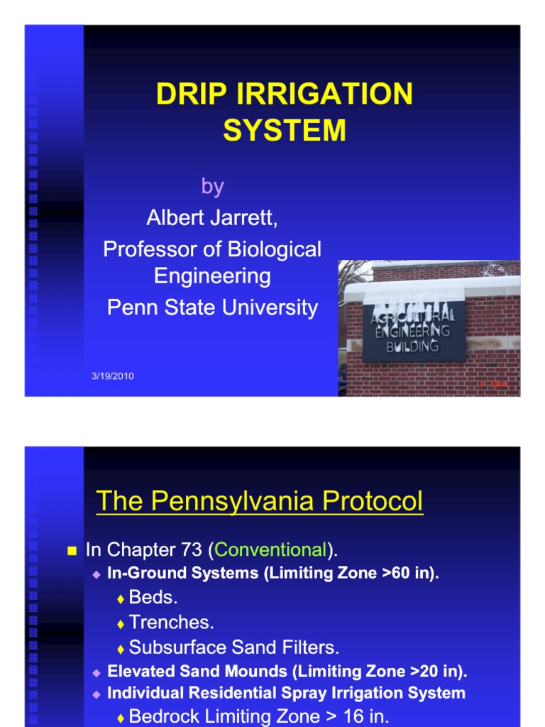 Drip Irrigation - Penn State University | PDF