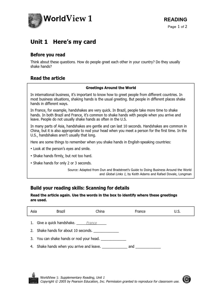 Greetings Around The World PDF | PDF