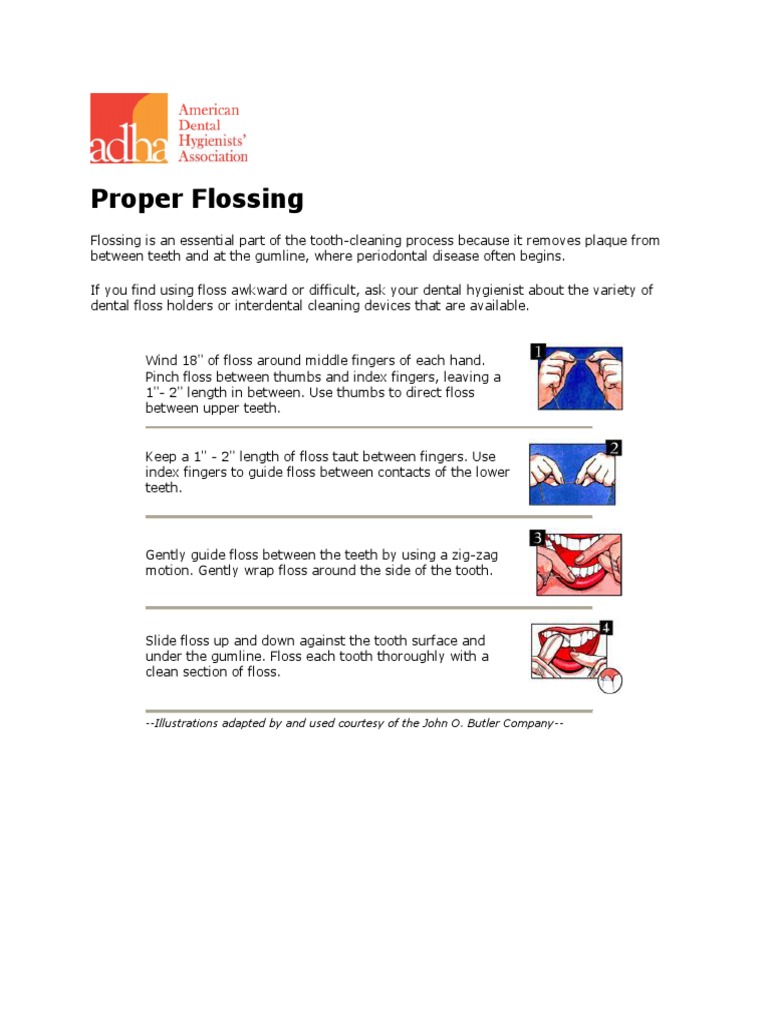 ADA - Proper Flossing | PDF