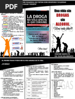 Triptico Prevención de Las Drogas | PDF | La dependencia de sustancias | Drogas