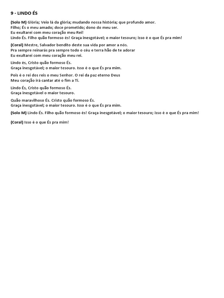 9 Lindo Es Letra
