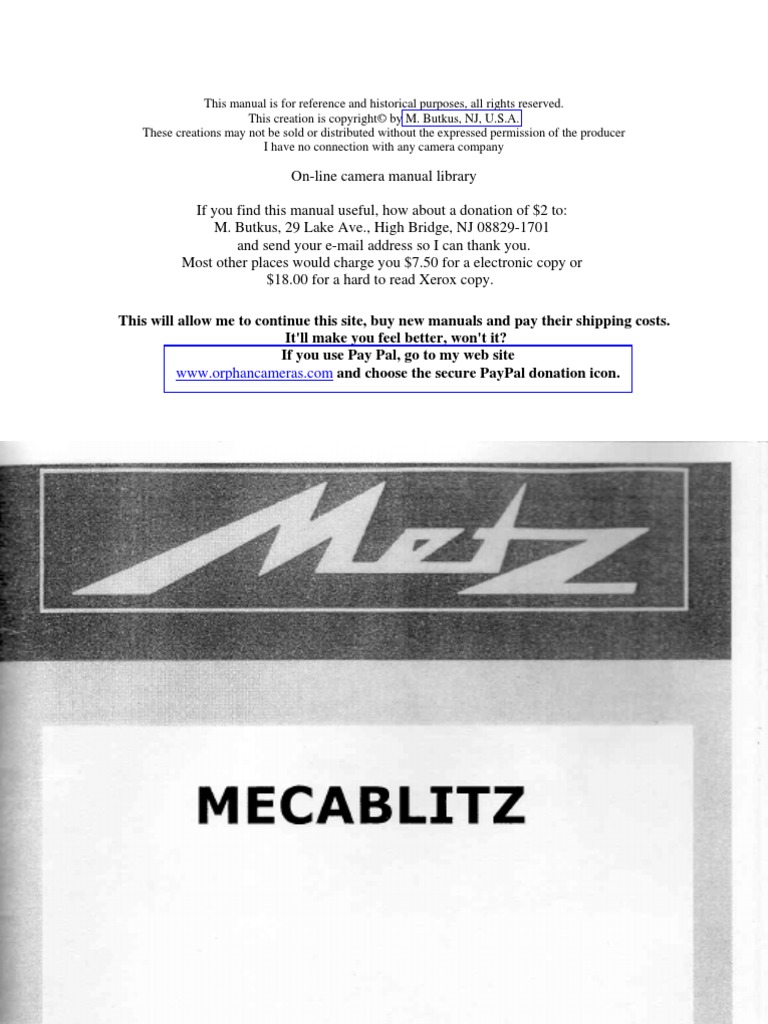 Metz Mecablitz 45 CT 5 | PDF