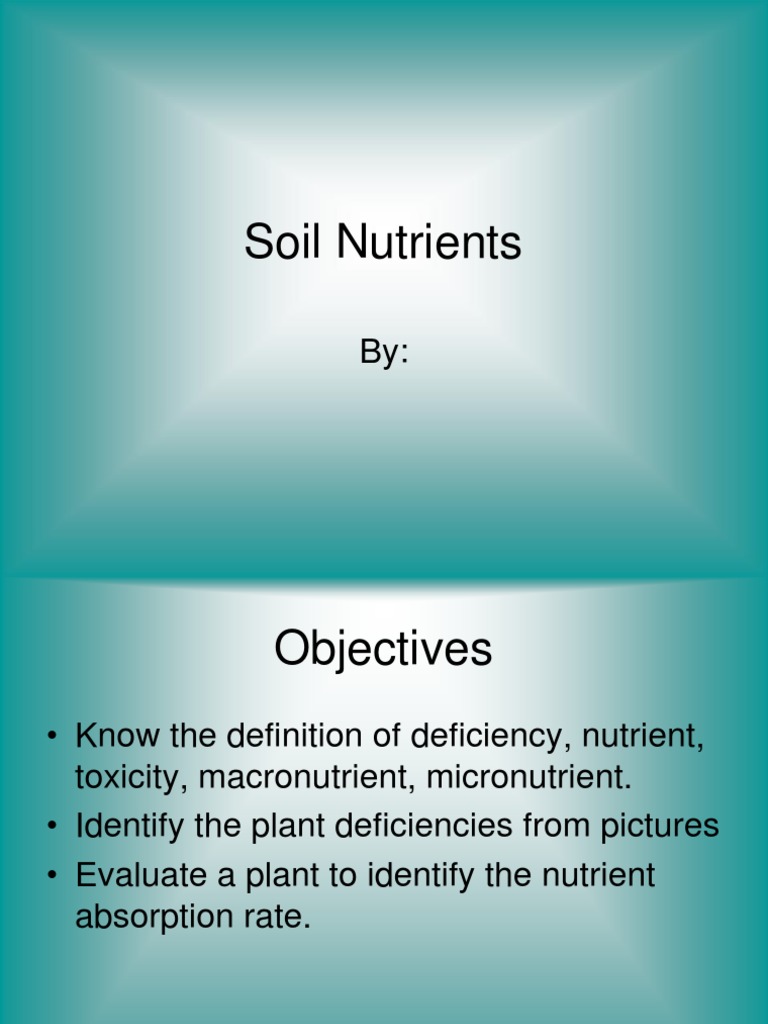 Soil Nutrients | PDF | Nutrients | Plants
