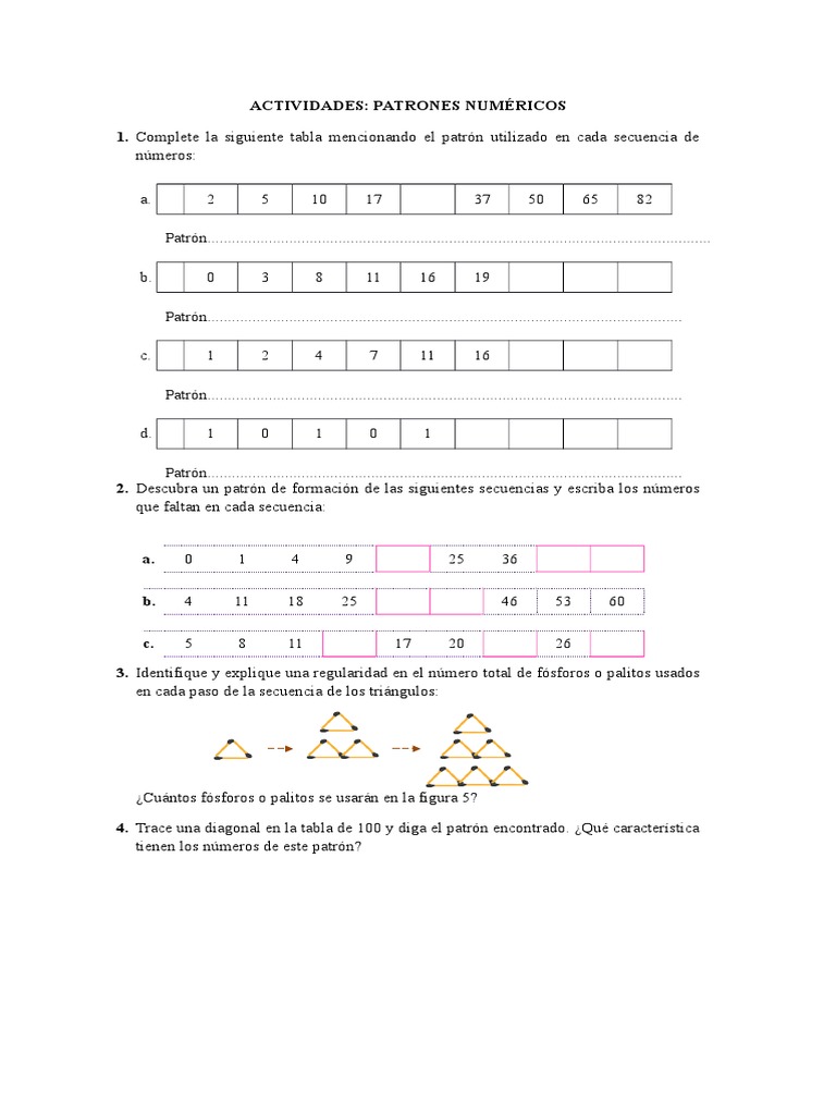 Guia de Patrones Tercero Basico | PDF | Ocio | Deportes