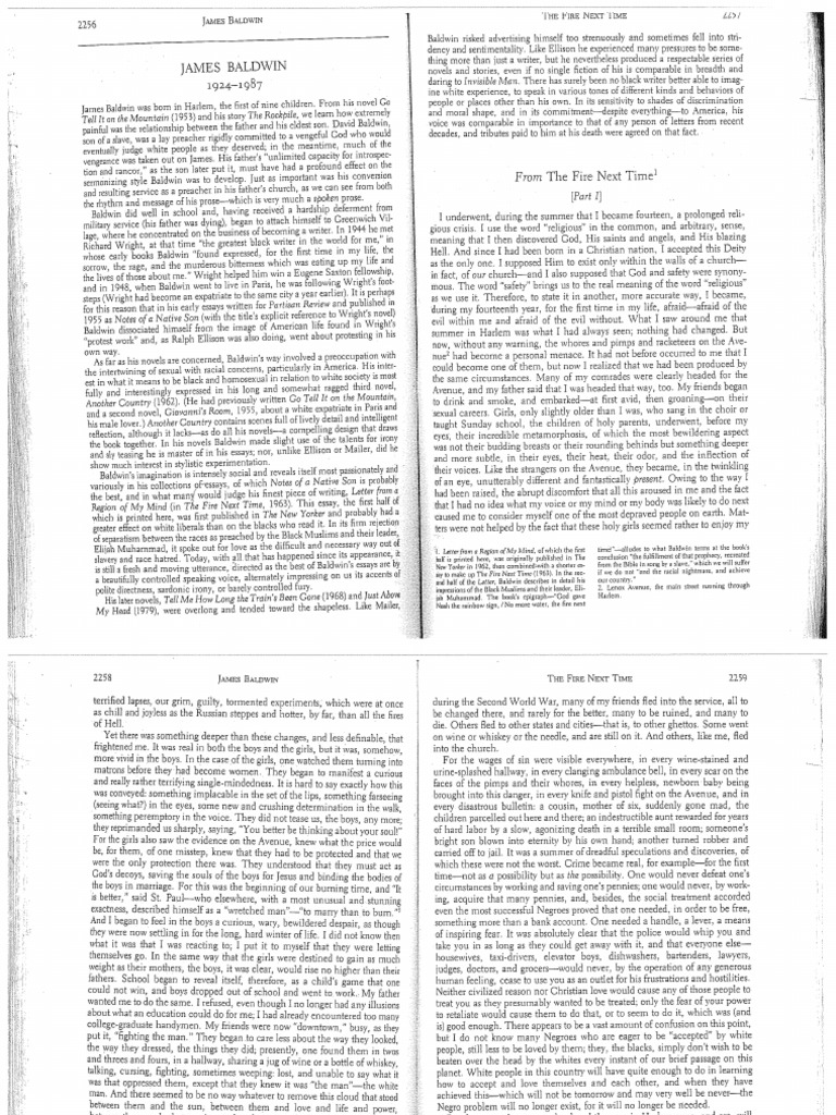 The Fire Next Time Excerpt | PDF