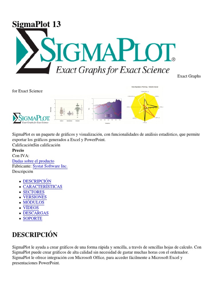 SigmaPlot 13: Gráficos y Análisis Eficaz | PDF | Microsoft PowerPoint | Microsoft Excel
