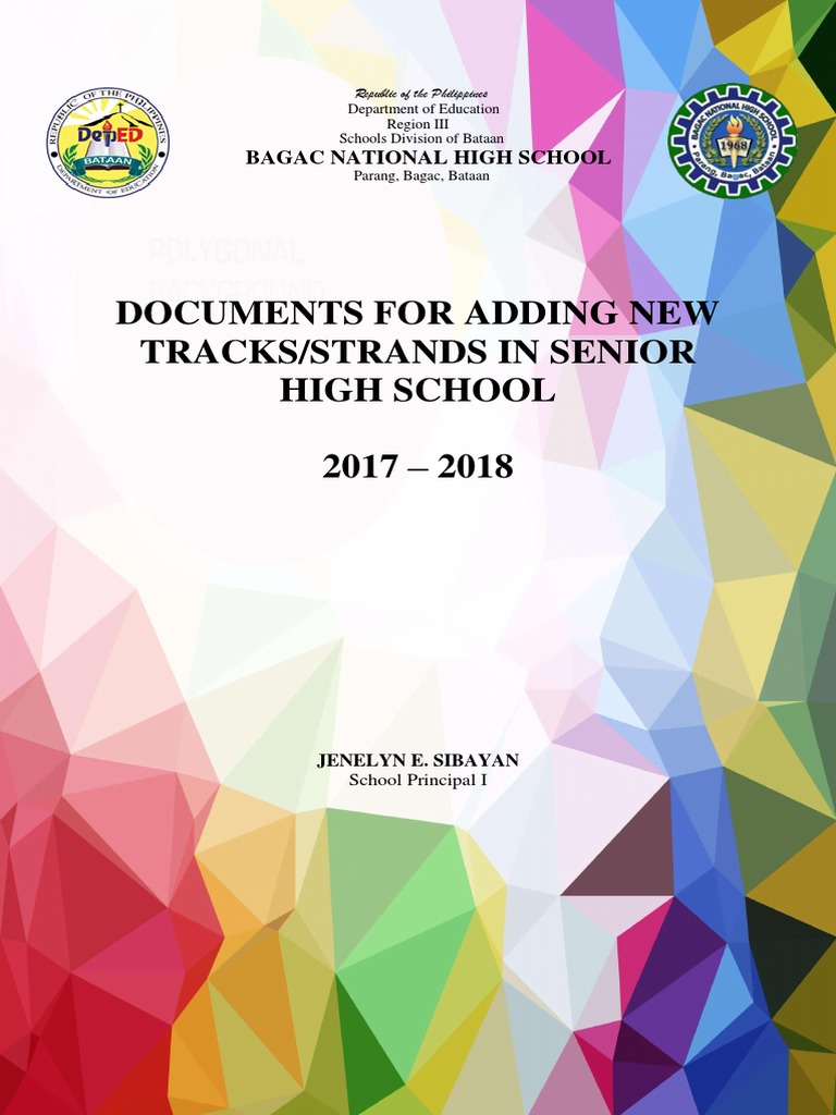 Documents For Adding New Tracks/Strands in Senior High School 2017 ...