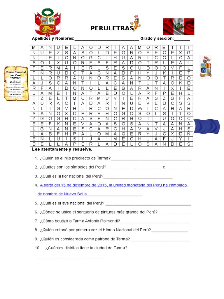 Letras y símbolos del Perú | PDF