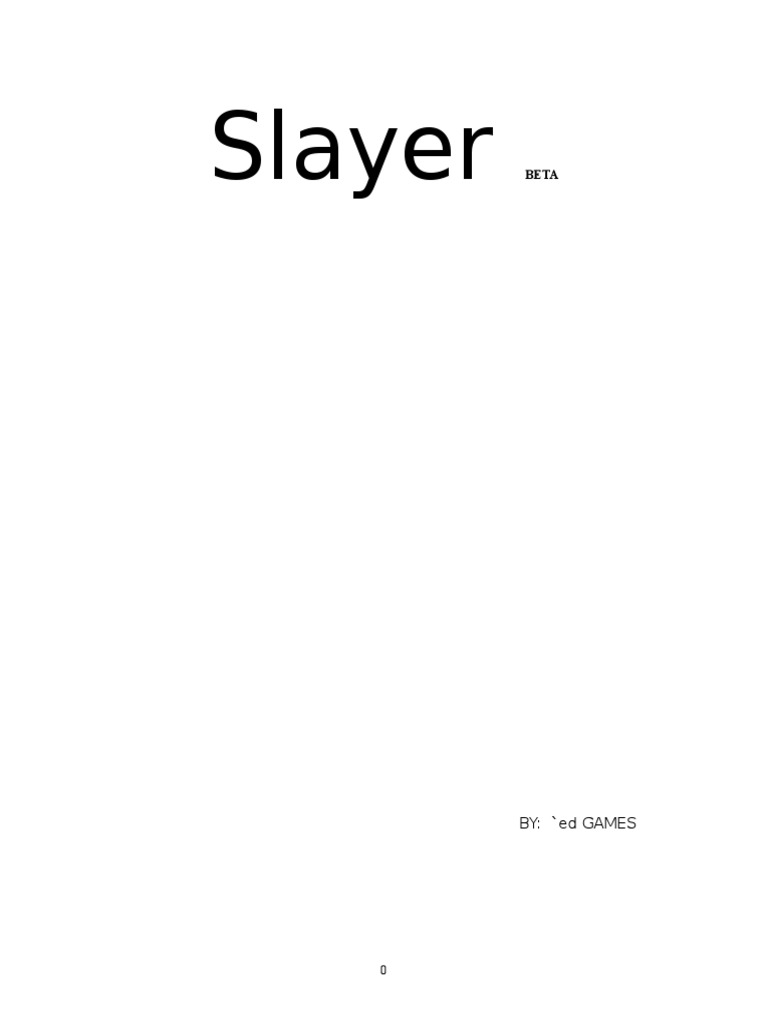 Slayer | PDF | Armour | Leisure