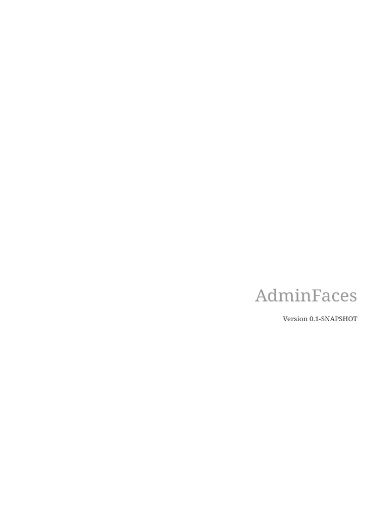 AdminFaces Documentation | PDF | Bootstrap (Front End Framework) | Mobile App
