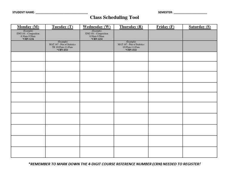Class Scheduling Tool | PDF