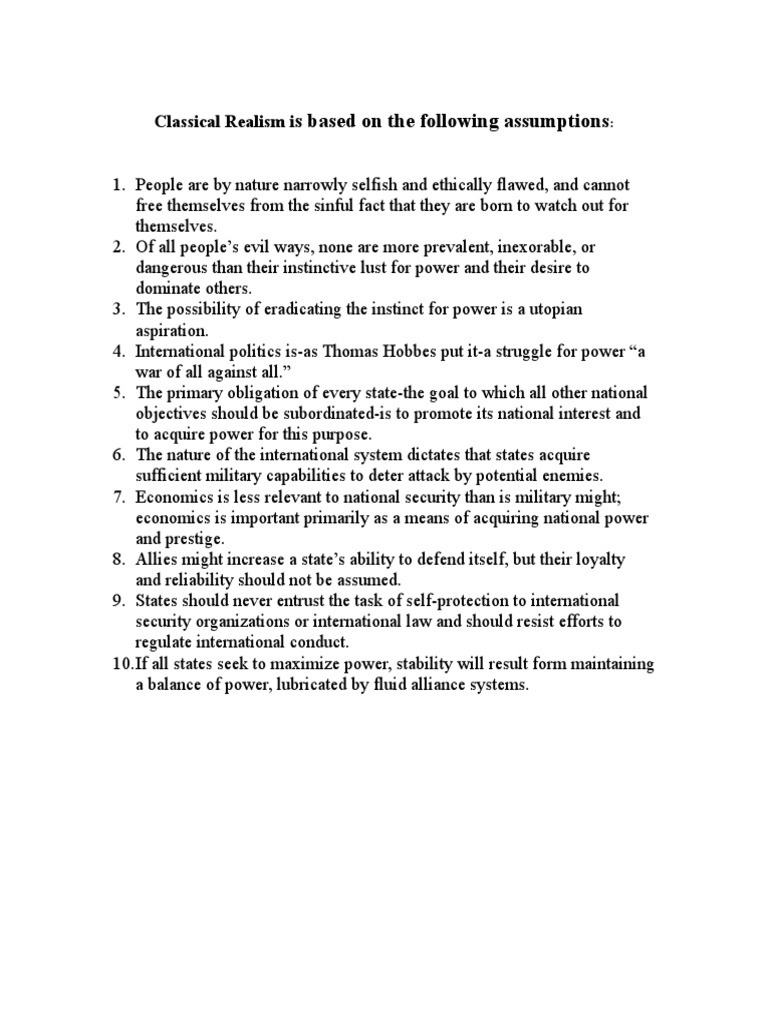 Classical Realism | PDF