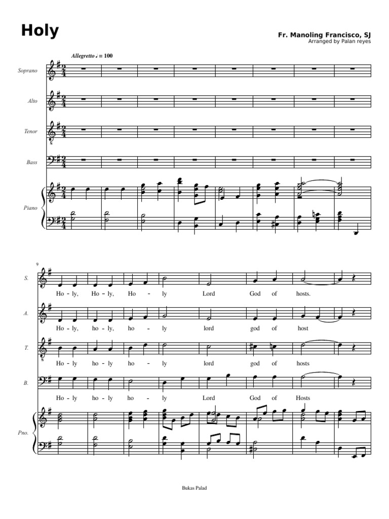 Holy | PDF | Music Theory | Choral Music