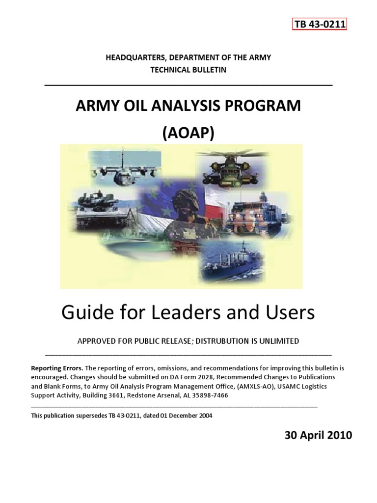 TB 43-0211 AOAP (30apr2010) | PDF | Motor Oil | Laboratories