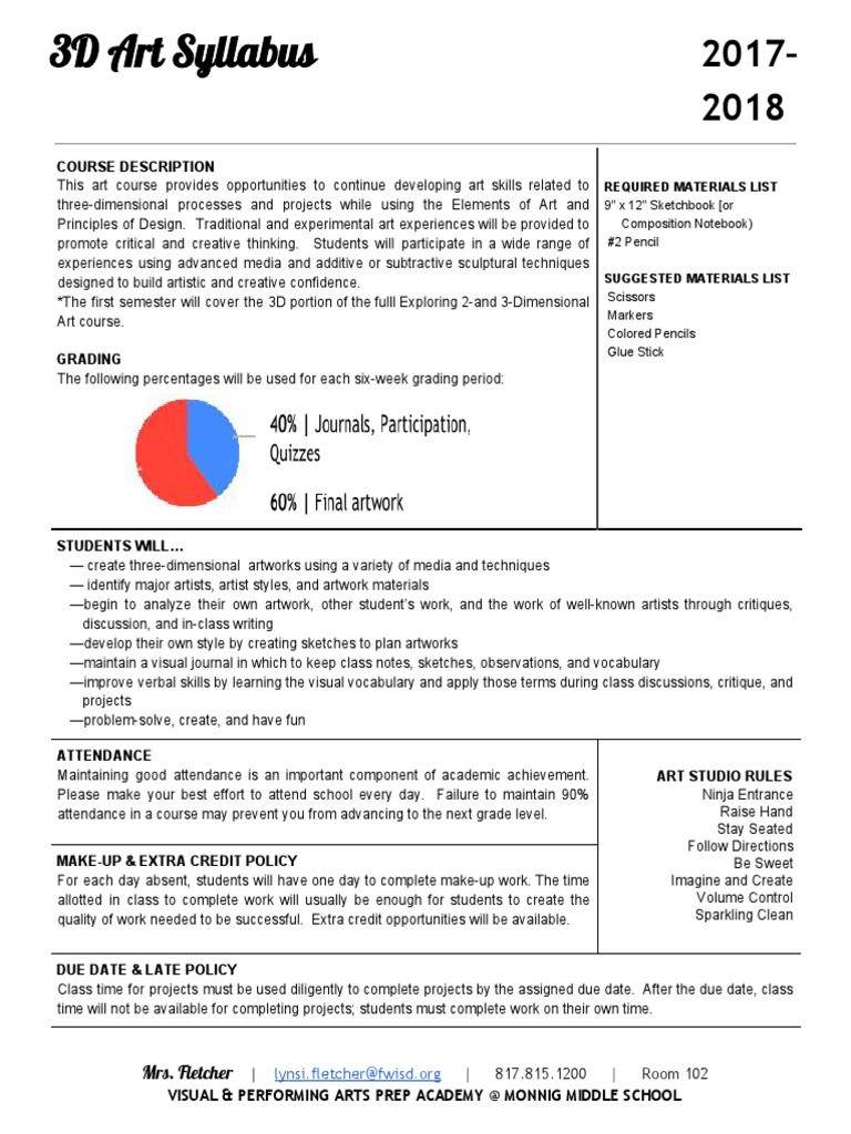 Art 3d Syllabus | Download Free PDF | Design | Education Theory