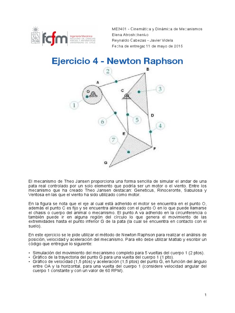 Newton Raphson | PDF | Velocidad | Movimiento (física)