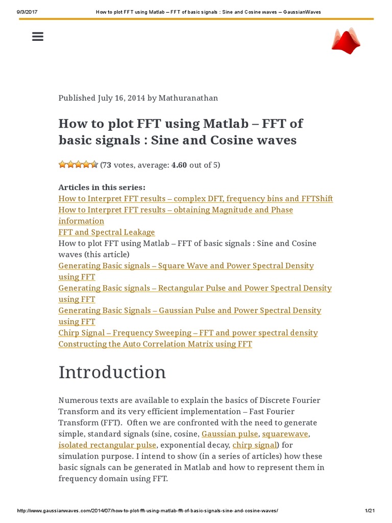 FFT Matlab | PDF | Discrete Fourier Transform | Spectral Density