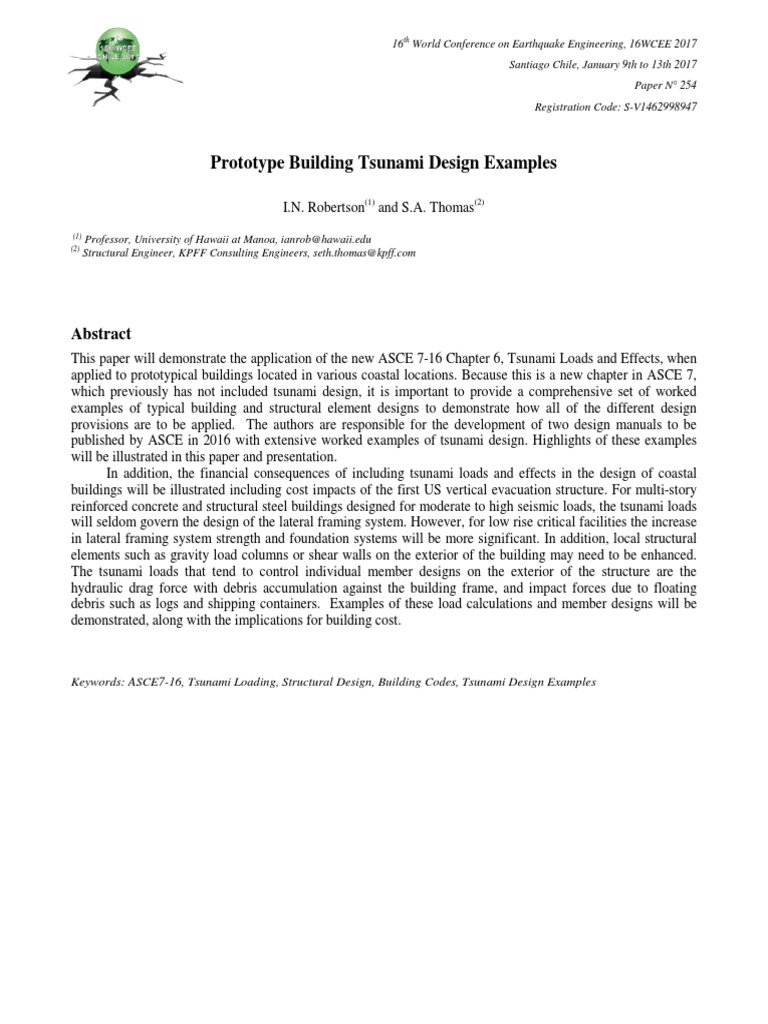 Prototype Building Tsunami Design Examples | PDF | Earthquake ...