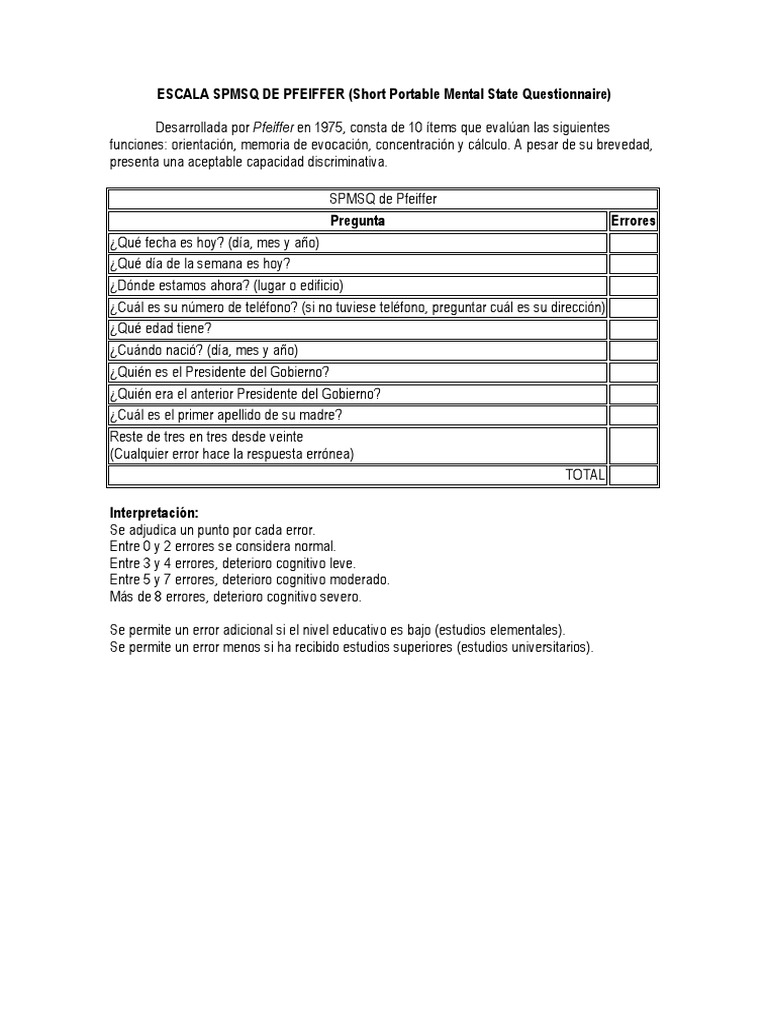 21 - Test de Pfeiffer