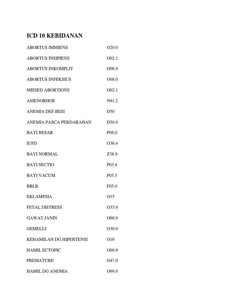 Icd 10 Kia | PDF