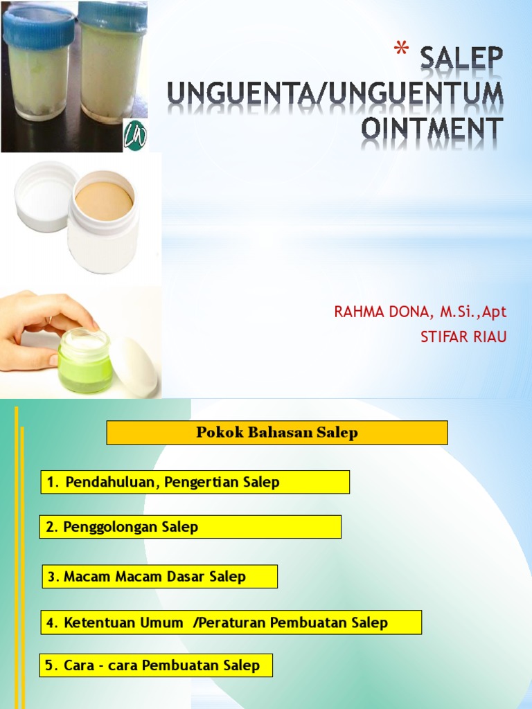 SALEP - Farmasetika Dasar | PDF | Memasak, Makanan, & Anggur ...