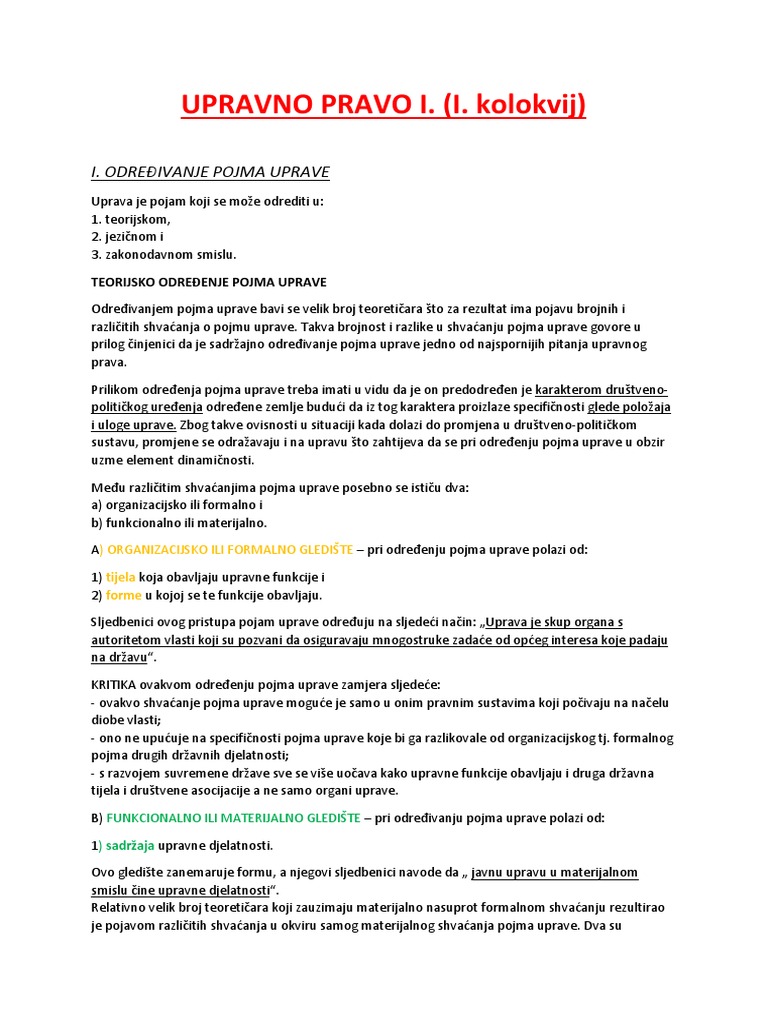 Upravno Pravo - Skripta | PDF