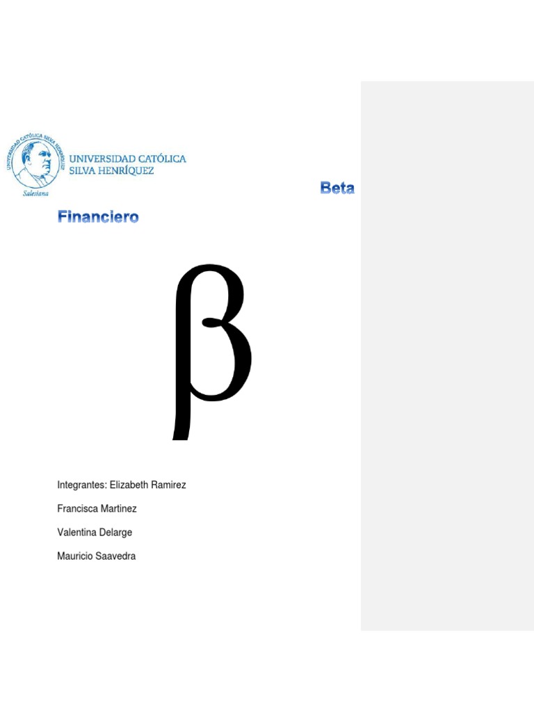 Beta Financiero | PDF | Compartir (Finanzas) | Dispersión estadística