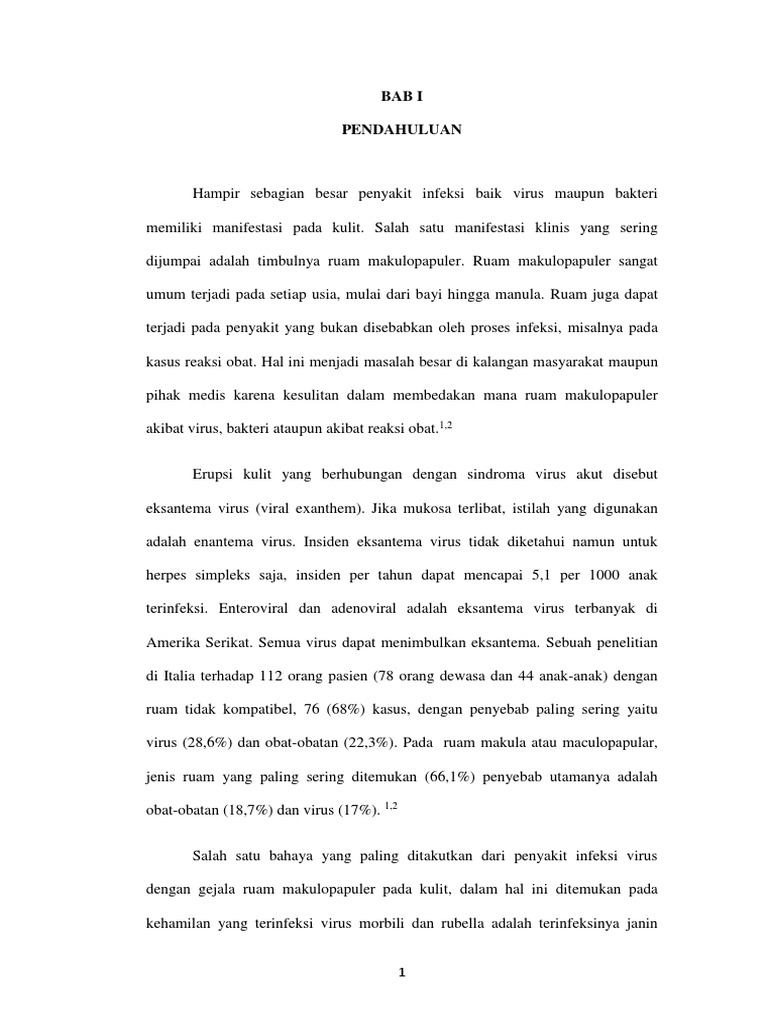 Ruam Makulopapuler pada Infeksi Virus | PDF