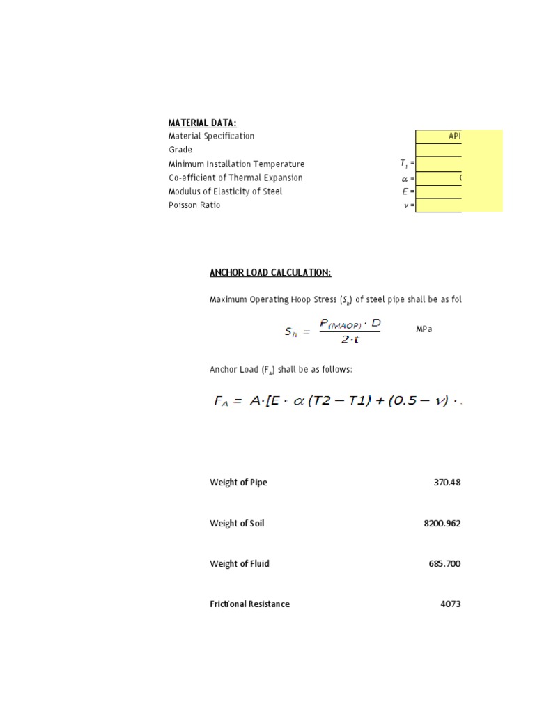 Virtual Anchor Load Calculations | PDF