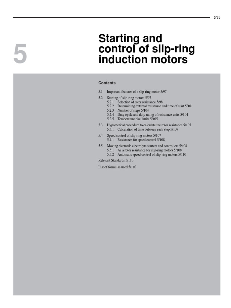 Slip-Ring Motor Starting and Control | PDF | Magnetism | Mechanical ...