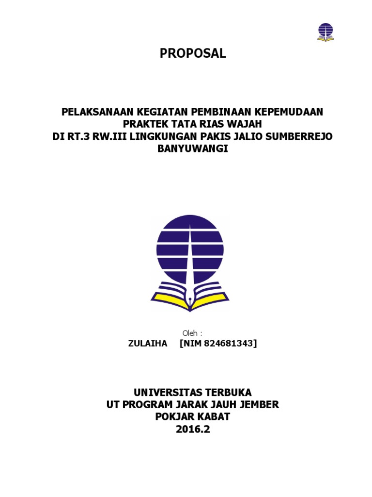 Proposal Diklat Tata Rias | PDF