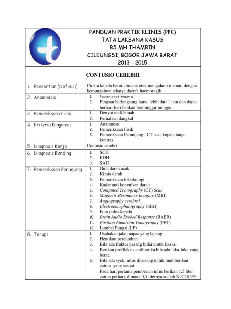 Contusio Cerebri | PDF