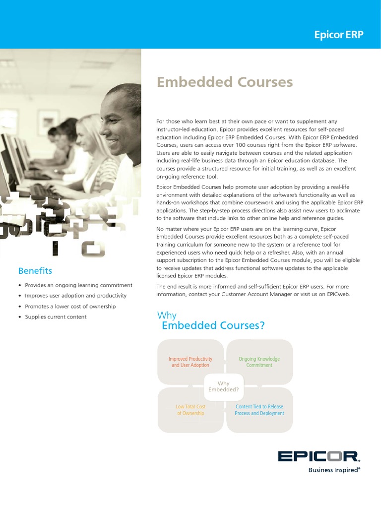Epicor ERP Embedded Courses A4 FS ENS | PDF | Enterprise Resource Planning | Trademark