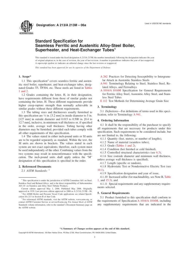 Astm A213 PDF | PDF