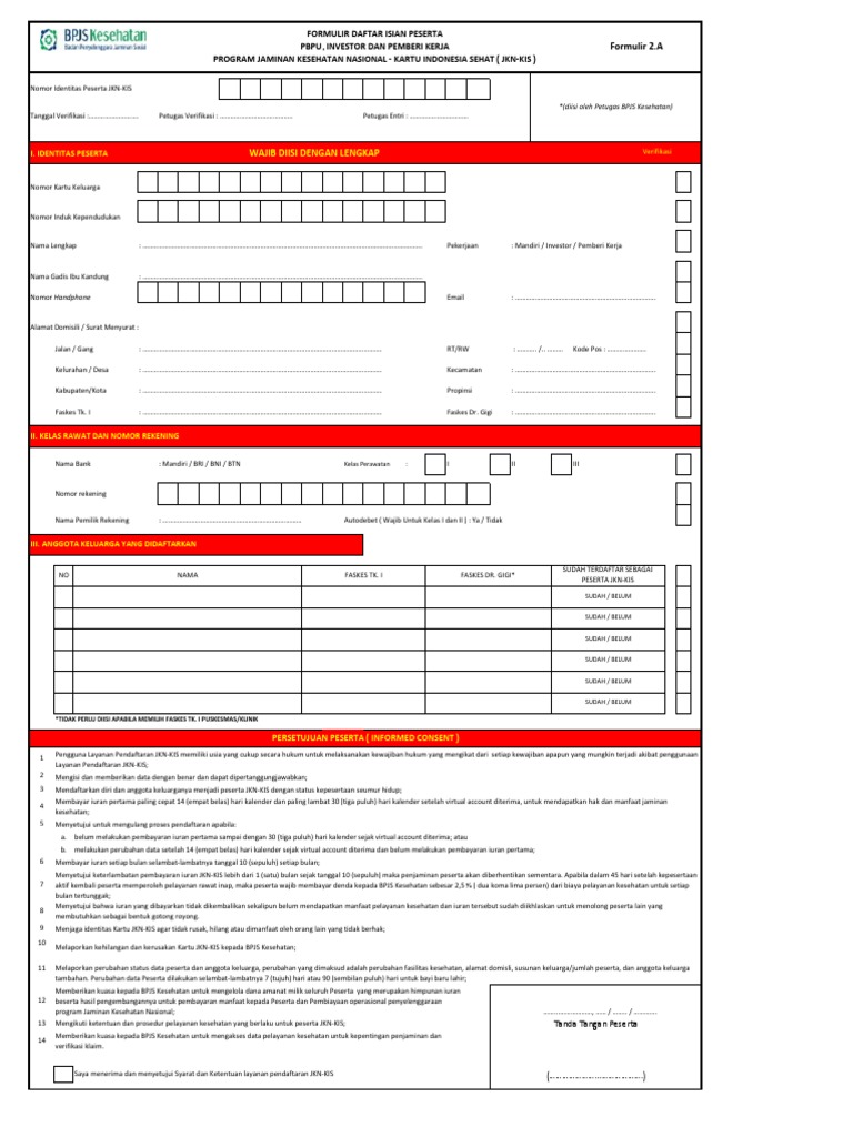 Formulir BPJS PDF | PDF
